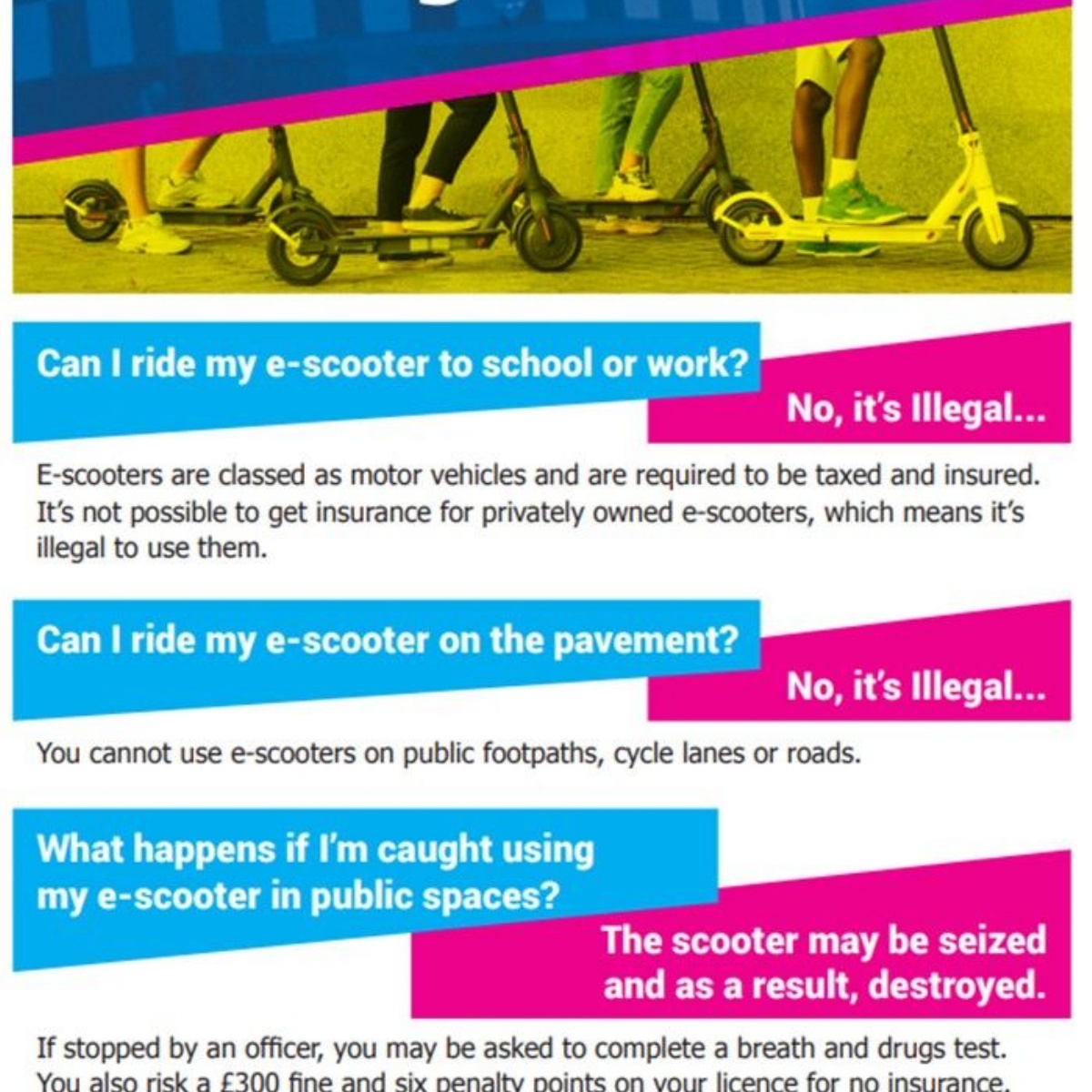 Dane Court Grammar School - E-scooters - More Information